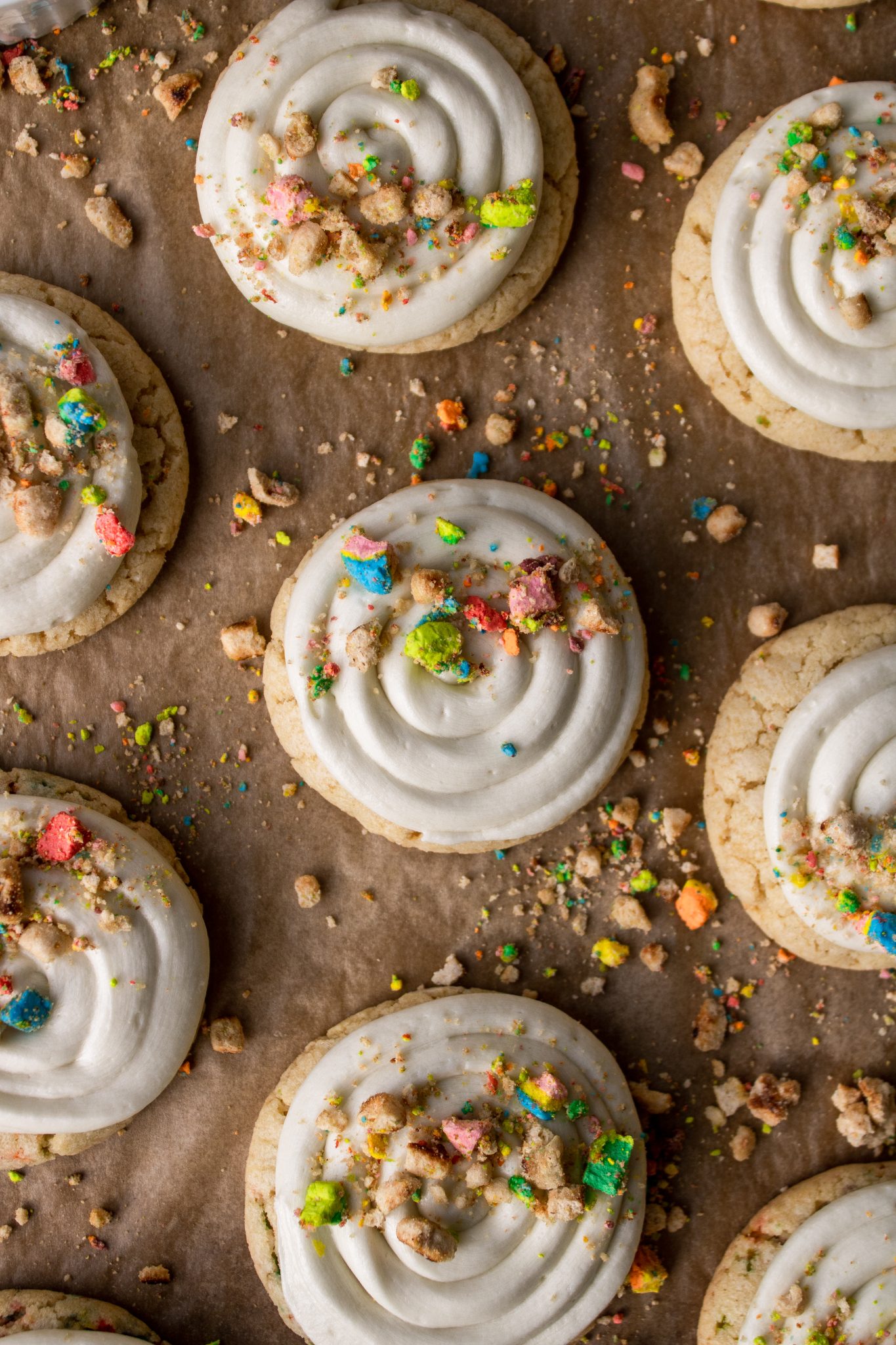 Crumbl Cookie Inspired Lucky Charms Cookies - Mia's Kitchen Counter